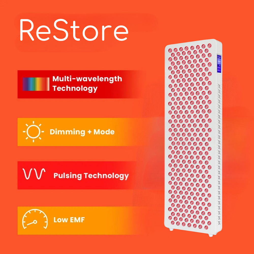 ReStore: Full-Body Red Light Therapy Panel with Dual LED Technology